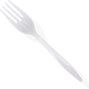 Pantry Value [400 Count] Lightweight White Plastic Forks - Disposable Cutlery for Parties, Events, and Dinner (Formerly Comfy Package)