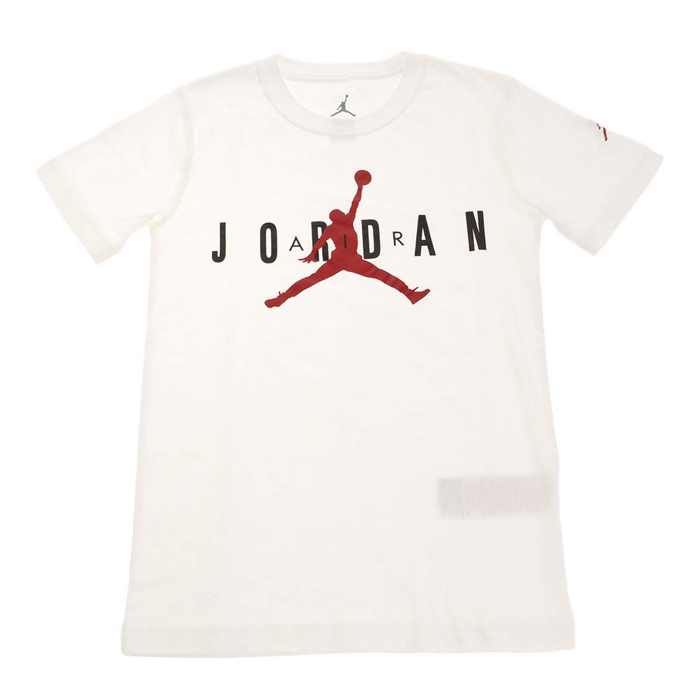 Jordan Boy's Logo T-Shirt (Big Kids) White MD (10-12 Big Kid)