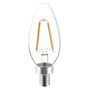 GE Reveal LED Light Bulbs, Candle Lights, 60 Watts, Clear Decorative B11 Bulbs, Small Base (8 Pack)