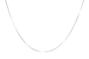 nag.hc 925 sterling silver 0.8mm box chain necklace for women - available in 18k gold or silver or white gold- dainty&thin&strong &add charm(16",silver)