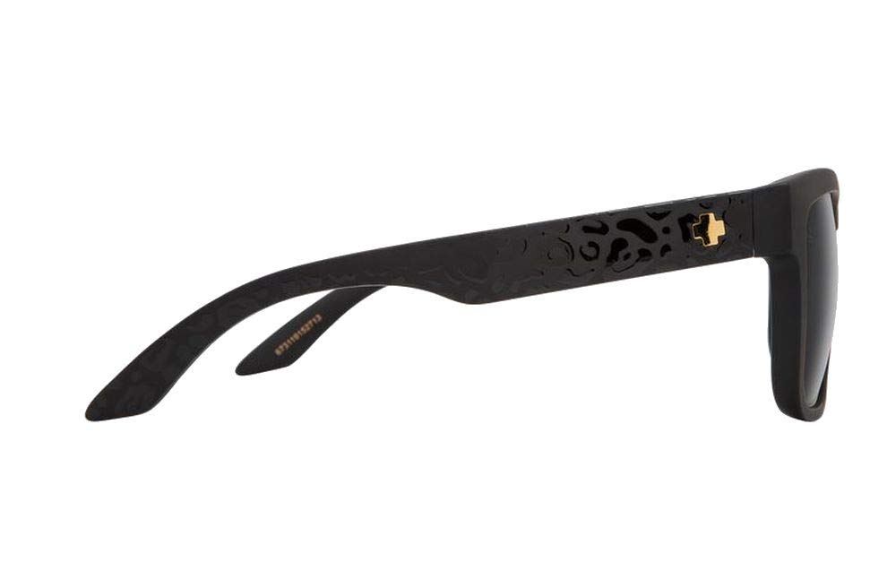 Spy Optic Discord Sunglasses Matte Black Leopard w/Happy Grey Green Silver Flash Lens + Sticker