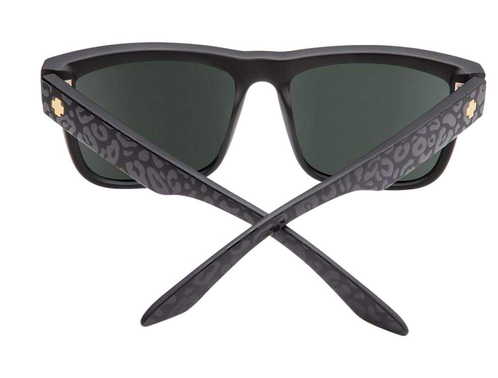 Spy Optic Discord Sunglasses Matte Black Leopard w/Happy Grey Green Silver Flash Lens + Sticker