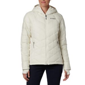 Columbia Women's Standard Heavenly Hooded Jacket, Chalk, Medium