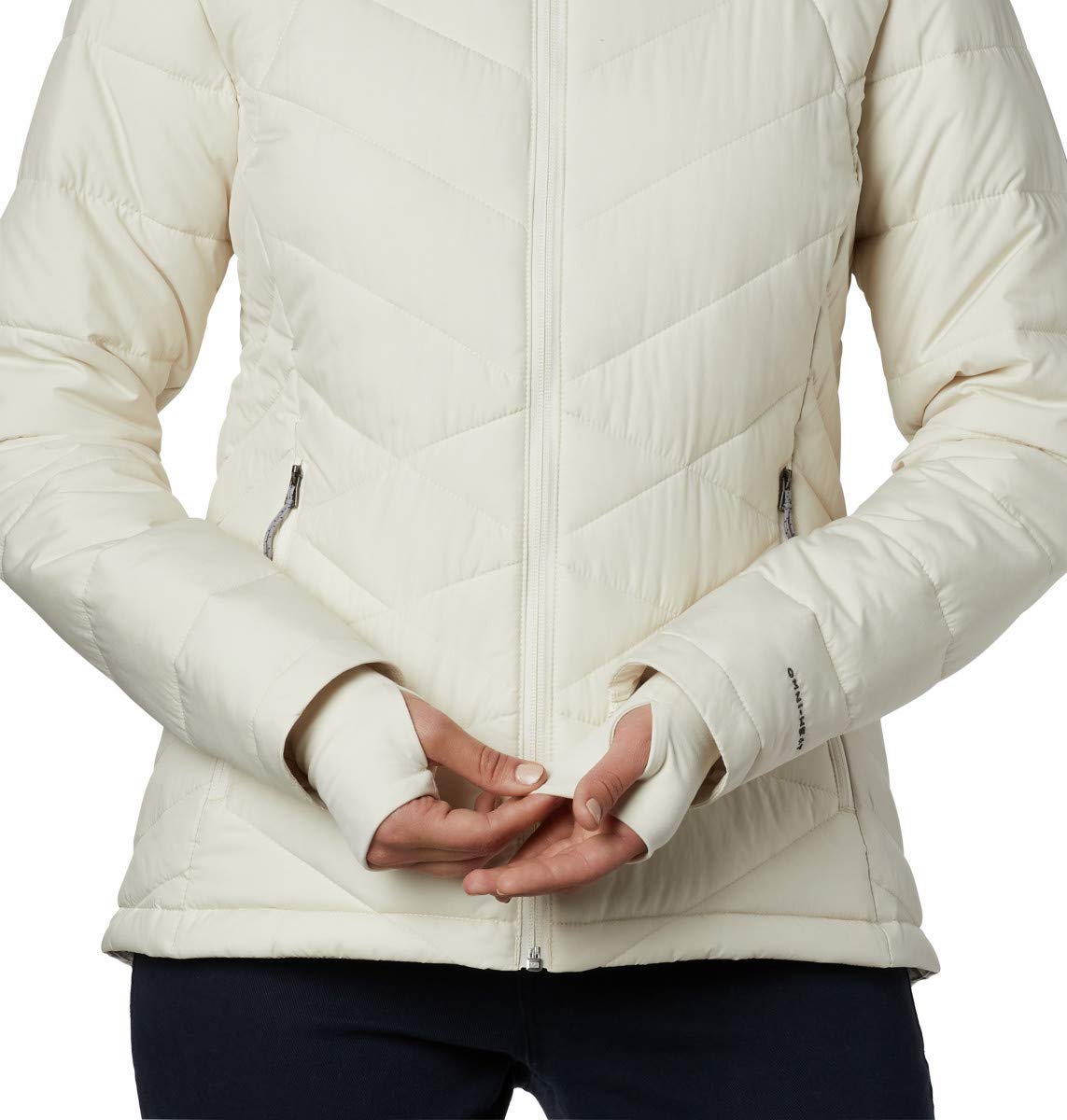 Columbia Women's Standard Heavenly Hooded Jacket, Chalk, Medium