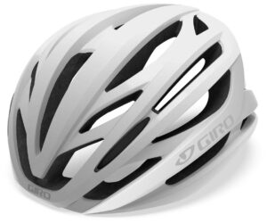 giro syntax mips adult road cycling helmet - matte white/silver, small (51-55 cm)