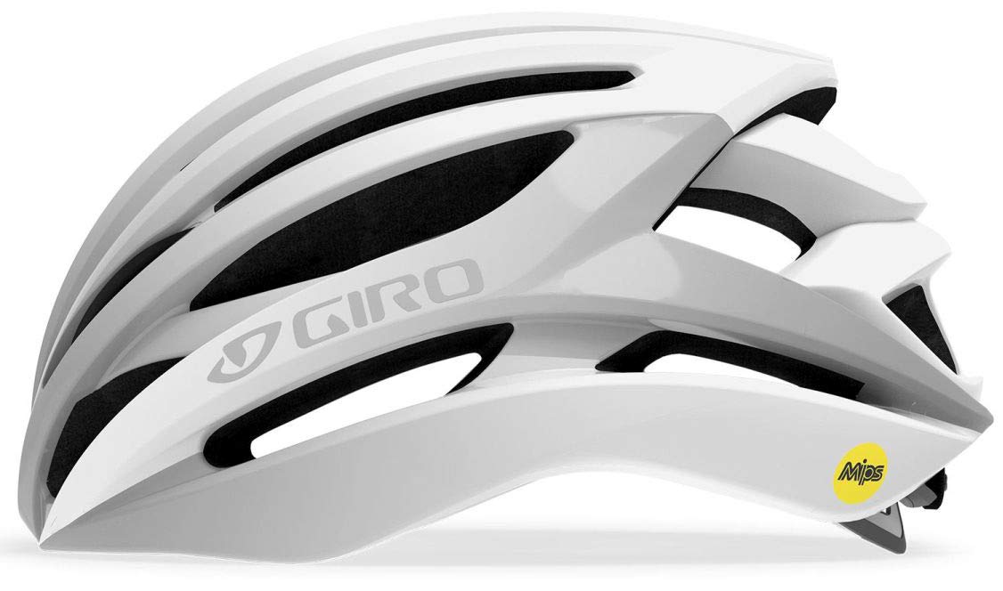 Giro Syntax MIPS Adult Road Cycling Helmet - Matte White/Silver, Small (51-55 cm)