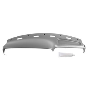 dashskin molded dash cover compatible with 1997 dodge ram 1500/2500/3500 in mist grey - easy cracked dashboard fix - made in america