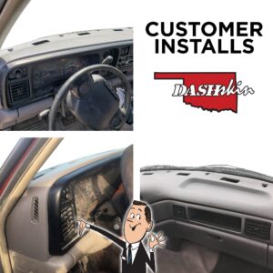 DashSkin Molded Dash Cover Compatible with 1997 Dodge Ram 1500/2500/3500 in Mist Grey - Easy Cracked Dashboard Fix - Made in America