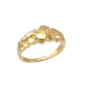 la blingz 10k yellow gold womens nugget ring (10)