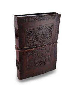 vintage large 10 inch tree of life leather cover blank book spell book drawing sketch book christmas gift for men & women