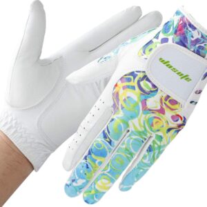 wosofe Golf Gloves for Women Ladies Girls Soft Leather Accessories Breathable for Non Slip 1 Pair