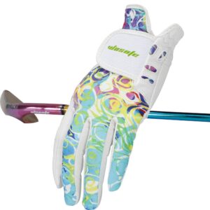 wosofe Golf Gloves for Women Ladies Girls Soft Leather Accessories Breathable for Non Slip 1 Pair