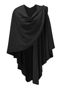 puli womens large cross front poncho sweater wrap topper knitted elegant shawls cape for fall winter