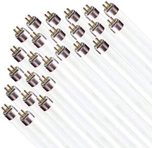 circle - 25-pack of daylight linear fluorescent t8 bulbs f32t8/sp865, 32w, 6500k, 48 inches