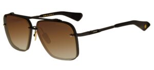 dita mach-six matte black/brown shaded 62/12/130 men sunglasses