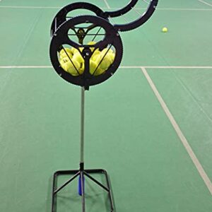 CHAOFAN 2 in 1 Tennis Balls Pickup Automatic Balls Receiver with Handle for Storage Adjustable Height Hold Up 55 Tennis Balls