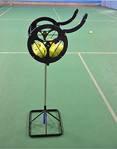 CHAOFAN 2 in 1 Tennis Balls Pickup Automatic Balls Receiver with Handle for Storage Adjustable Height Hold Up 55 Tennis Balls