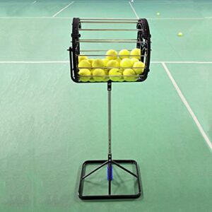 CHAOFAN 2 in 1 Tennis Balls Pickup Automatic Balls Receiver with Handle for Storage Adjustable Height Hold Up 55 Tennis Balls