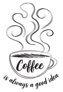 wall pops dwpq3076 always coffee quote wall decal, black