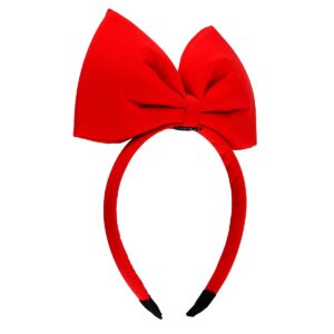 Hoshin Bow Headbands Headdress for Women and Girls, Perfect Hair Accessories for Kikis Delivery Service Cosplay (Red)