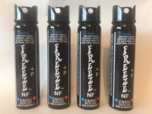 (4 ea) freeze +p pepper spray - 4 oz stream (rer, open top)