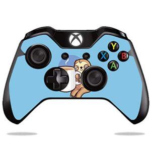 mightyskins skin compatible with microsoft xbox one or s controller - good morning sloth | protective, durable, and unique vinyl wrap cover | easy to apply, remove | made in the usa