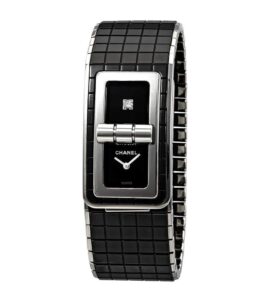 chanel black code coco black diamond dial ladies steel and ceramic watch h5147