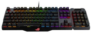 asus mechanical gaming keyboard rog claymore cherry mx brown (renewed)