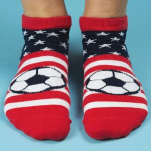 ChalkTalkSPORTS Soccer Athletic Ankle Socks | USA Patriotic Soccer