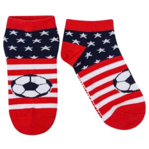 ChalkTalkSPORTS Soccer Athletic Ankle Socks | USA Patriotic Soccer