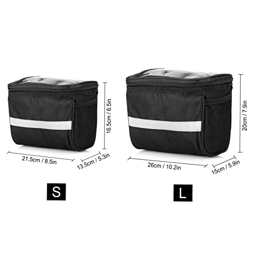 Lixada Bicycle Basket Bike Front Basket Bicycle Insulated Front Bag MTB Bike Handlebar Bag Basket Pannier Cooler Bag with Reflective Strip