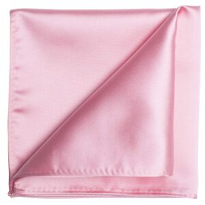 kissties rosy pink pocket square mens satin handkerchief + gift box