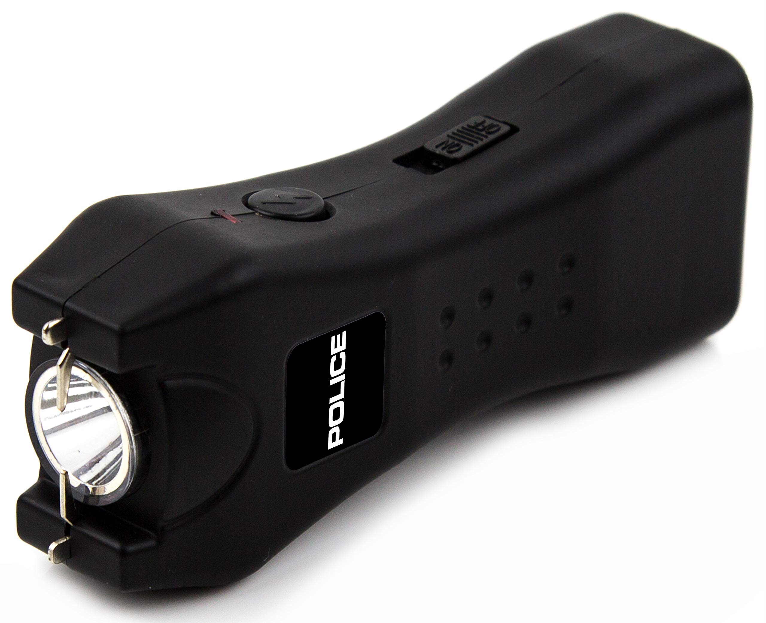 Police Stun Gun 618 - Mini Rechargeable with LED Flashlight, Black