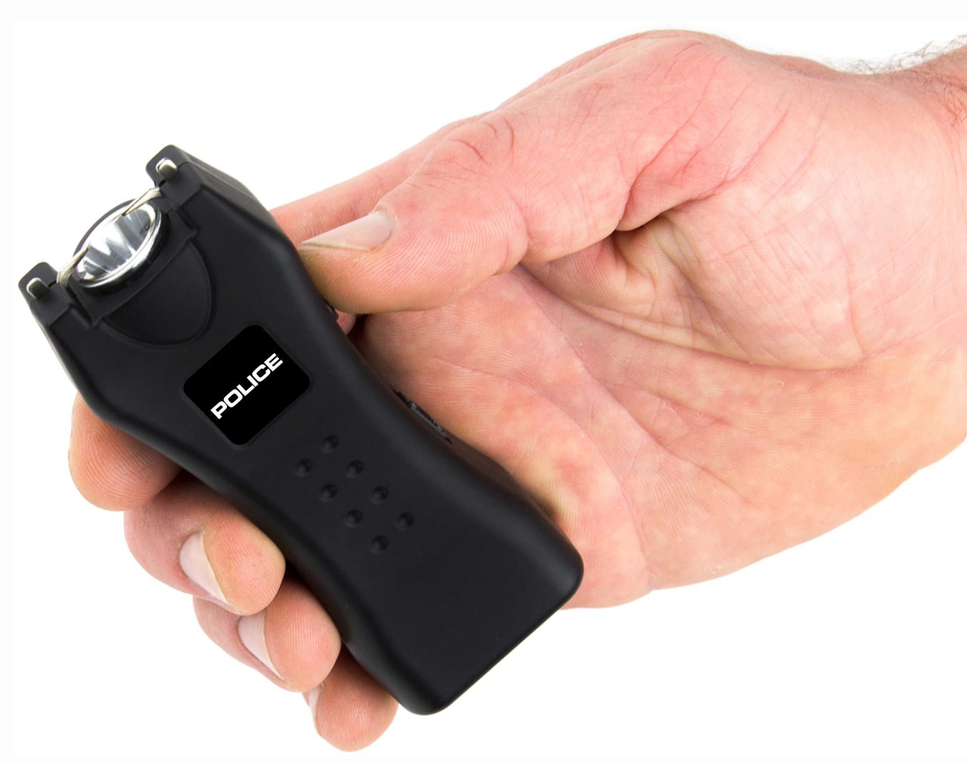 Police Stun Gun 618 - Mini Rechargeable with LED Flashlight, Black