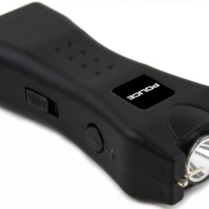 Police Stun Gun 618 - Mini Rechargeable with LED Flashlight, Black