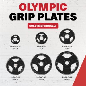 Lifeline Olympic Rubber Grip Plate - 45 lbs Black