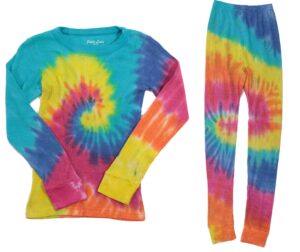 just love girls tie dye two piece thermal underwear set 95461-10364-14-16