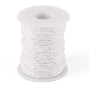 craftdady 100 yards 1mm white waxed cotton thread cord macrame bracelet necklace jewelry making beading string