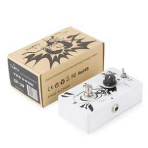 Caline Mini Noise Gate Pedals Electric Guitar The Noise Reduction Effects Pedal True Bypass with Aluminum Alloy Housing White CP-39