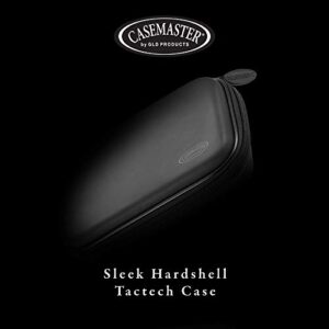 Casemaster Sentinel 6 Dart Case, Holds Extra Accessories, Tips, Shafts and Flights, Compatible with Steel Tip and Soft Tip Darts, Impact & Water Resistant Tactech Shell, Black Zipper