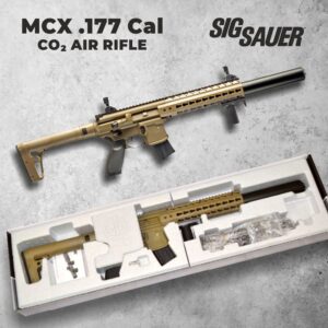 Sіg Sauer MCX .177 Cal CO2 FDE Air Rifle with Wearable4U CO2 90 Gram (2 Pack) and 500x Pellets Bundle