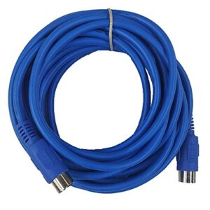 cable up cu/md120/blu 20' midi male to midi male midi cable (blue)