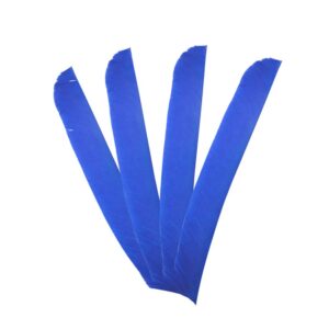 hnzmdy 50 pcs archery arrow fletching spiral wrap full length arrow feather 7~10" right wing and left wing for flu flu arrows (left wing, blue)