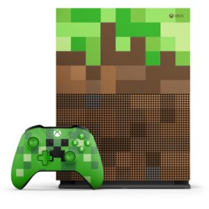 xbox one s 1tb limited edition console - minecraft bundle [discontinued] (renewed)