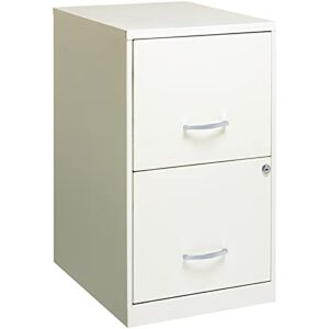 hirsh industries space solutions 18in 2 drawer metal file cabinet pearl white