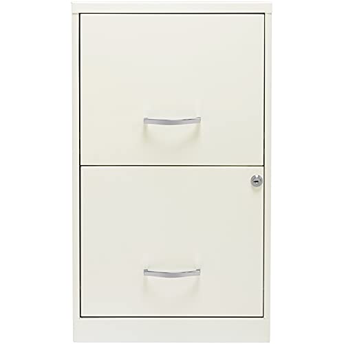 Hirsh Industries Space Solutions 18in 2 Drawer Metal File Cabinet Pearl White