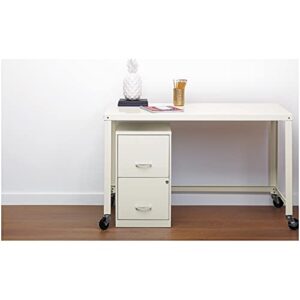 Hirsh Industries Space Solutions 18in 2 Drawer Metal File Cabinet Pearl White