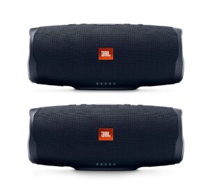 jbl charge 4 portable waterproof wireless bluetooth speaker bundle - (pair) black