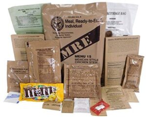 genuine military mre meal with inspection date september 2017 or newer (chicken burrito bowl)