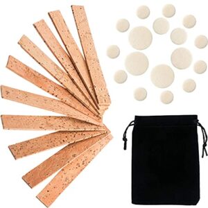 27 pieces clarinet instrument accessories with 10 pieces clarinet cork replacement and 17 pieces clarinet pads bb clarinet woodwind instrument pads